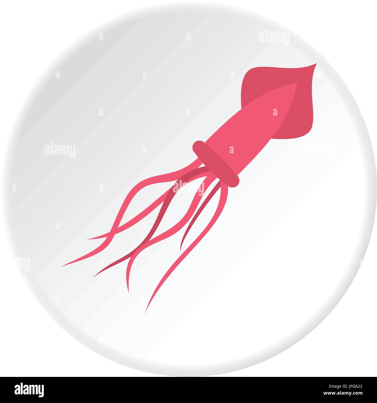 Pink squid icon circle Stock Vector Image & Art - Alamy