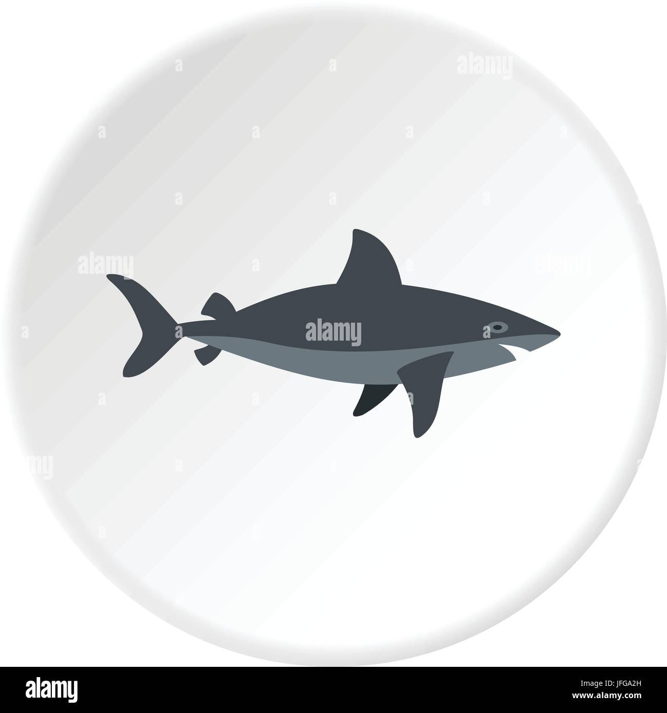 Grey shark fish icon circle Stock Vector Image & Art - Alamy