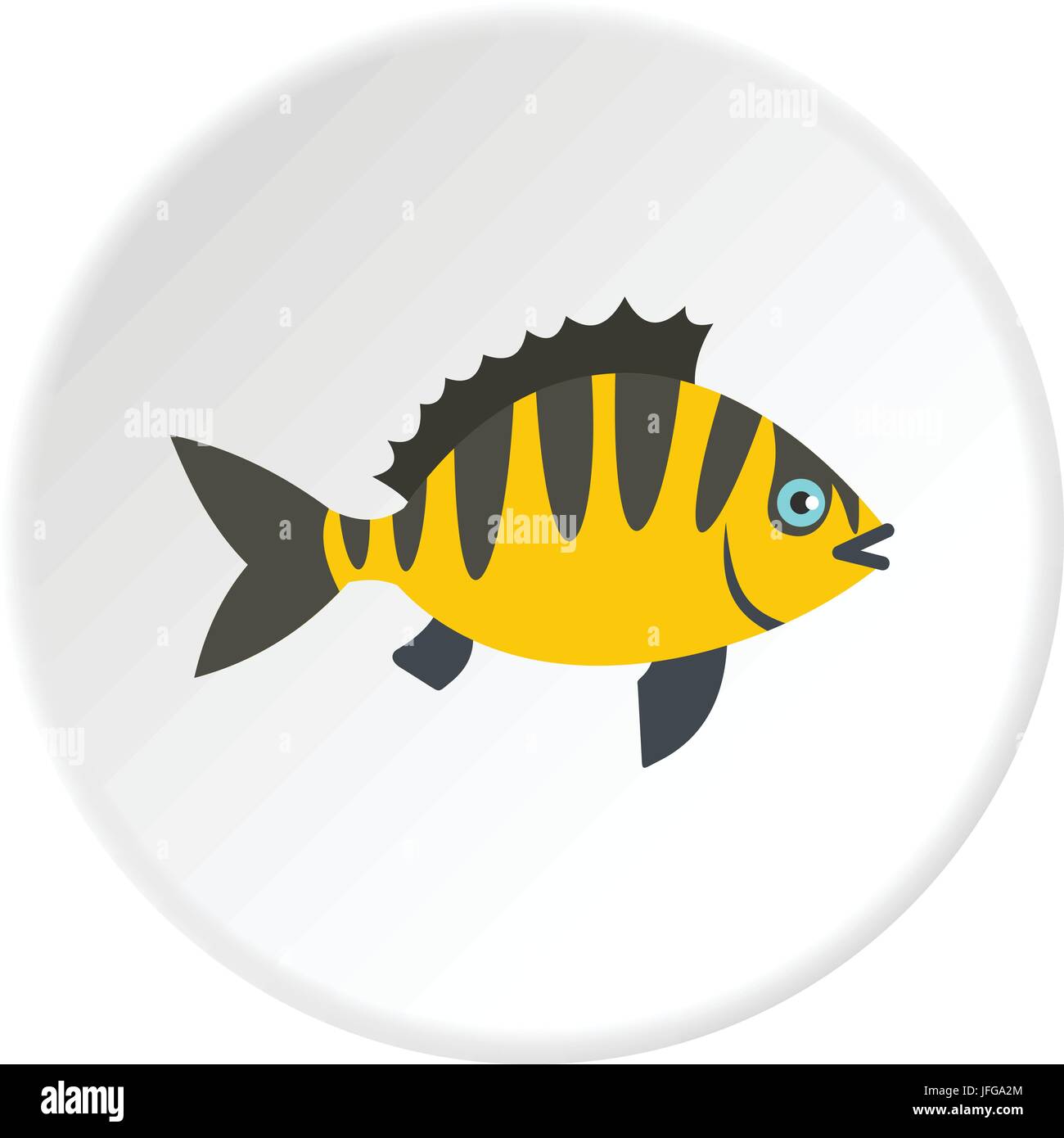 Perch fish icon circle Stock Vector Image & Art - Alamy
