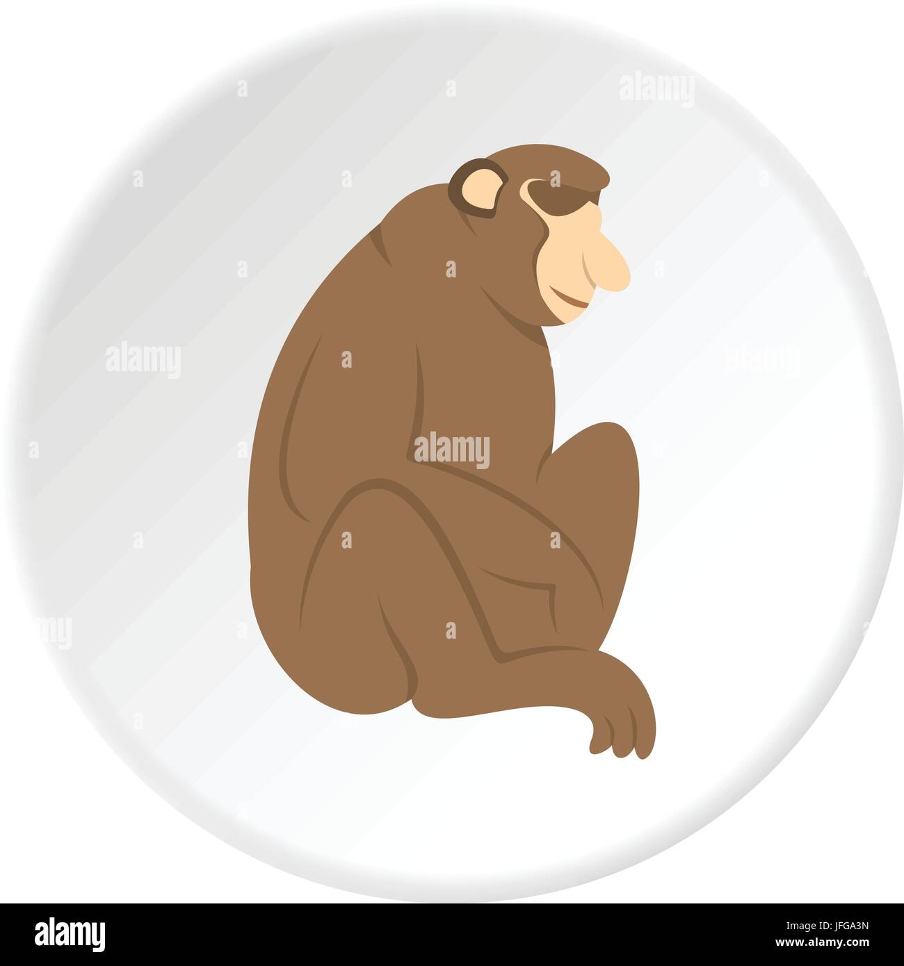 Orangutan monkey icon circle Stock Vector Image & Art - Alamy