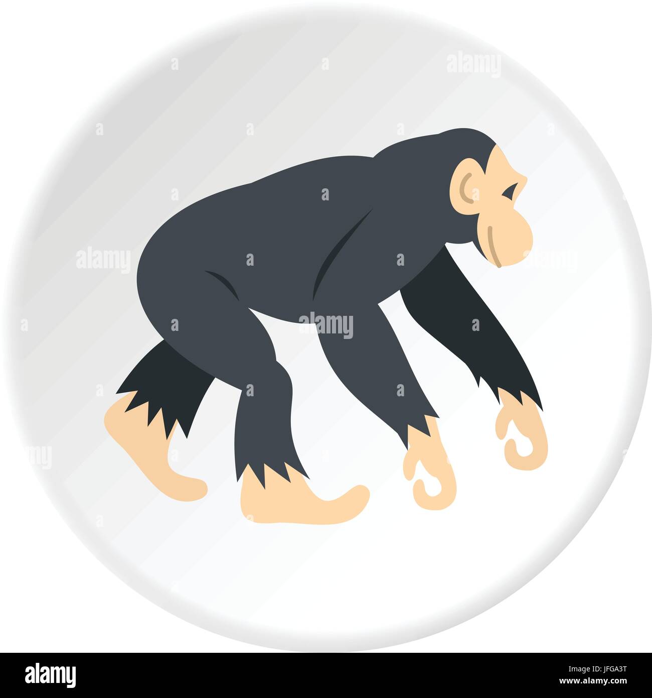 Chimpanzee, icon circle Stock Vector Image & Art - Alamy