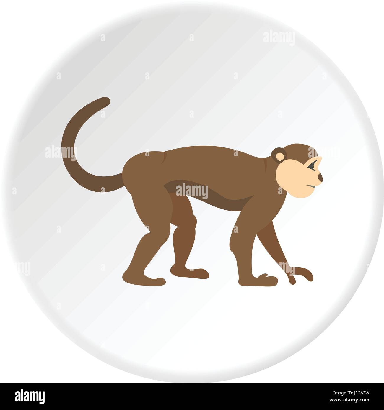 Macaque monkey icon circle Stock Vector Image & Art - Alamy