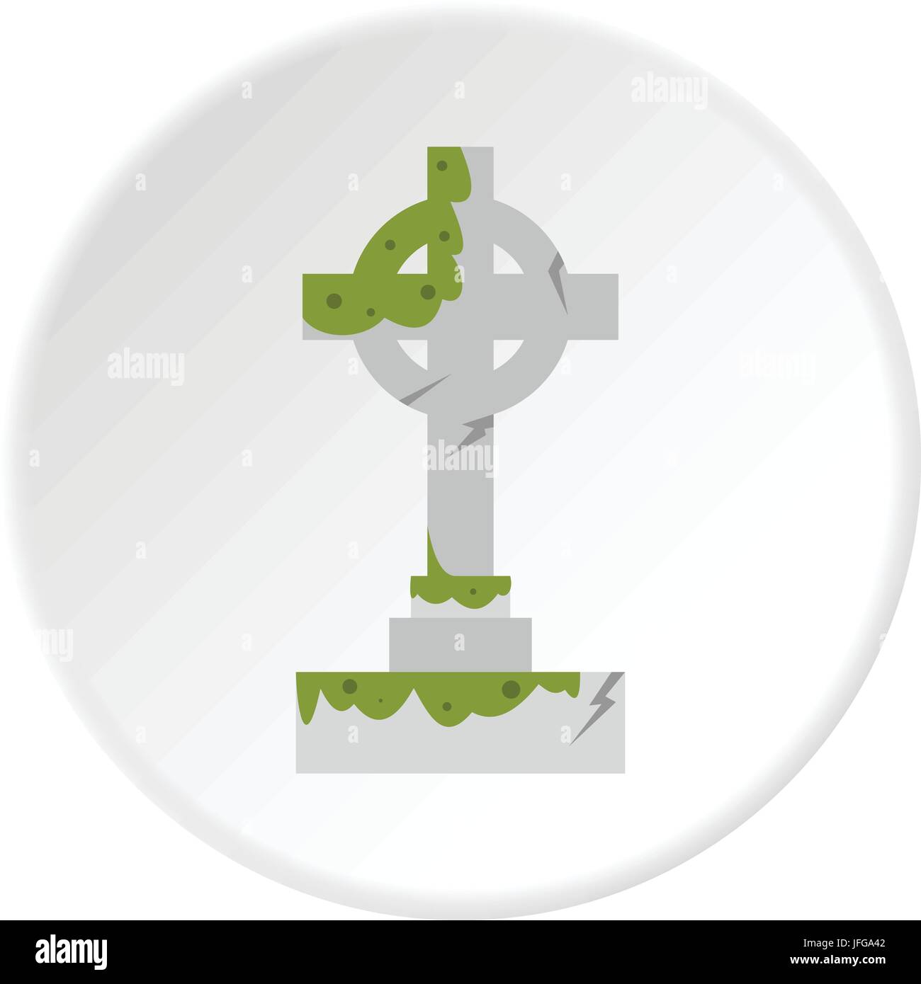 Irish celtic cross with green slime icon circle Stock Vector Image ...