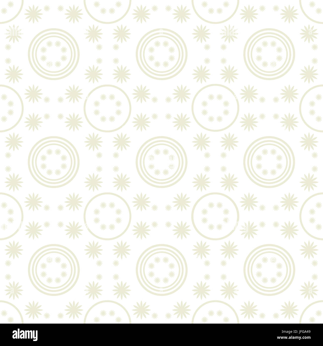 Seamless Floral and Circular Pattern Stock Photo - Alamy