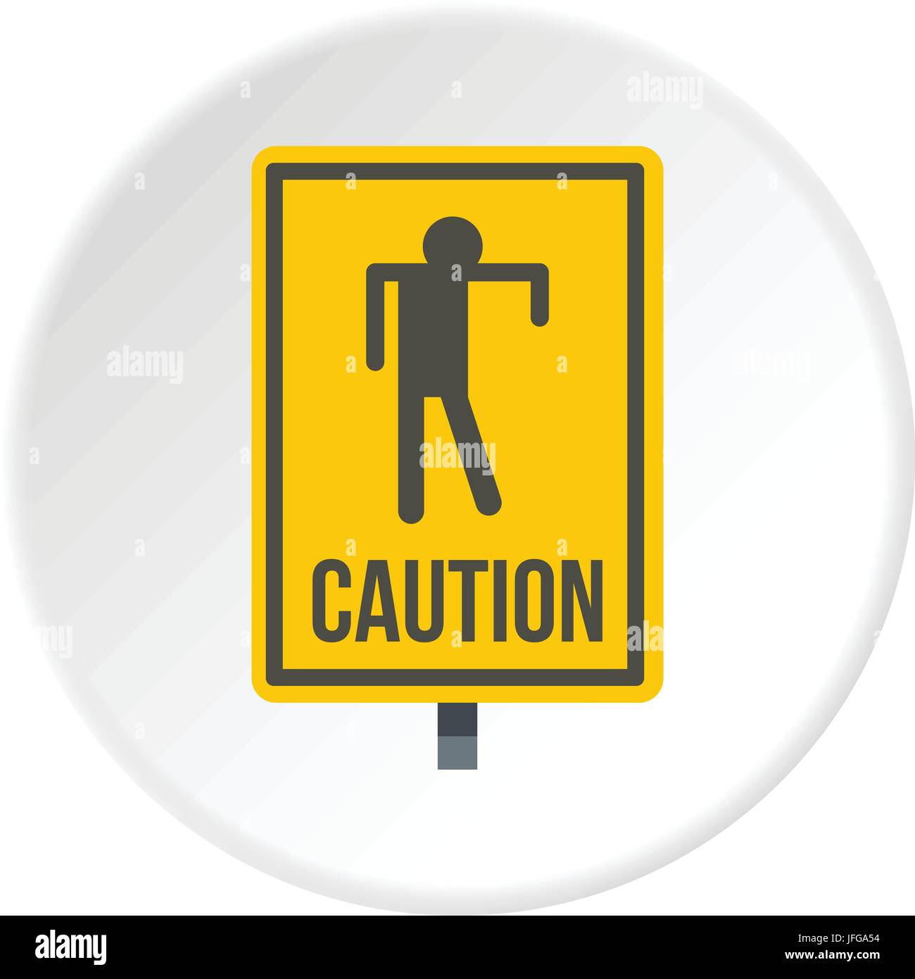 Yellow caution zombie sign icon circle Stock Vector Image & Art - Alamy