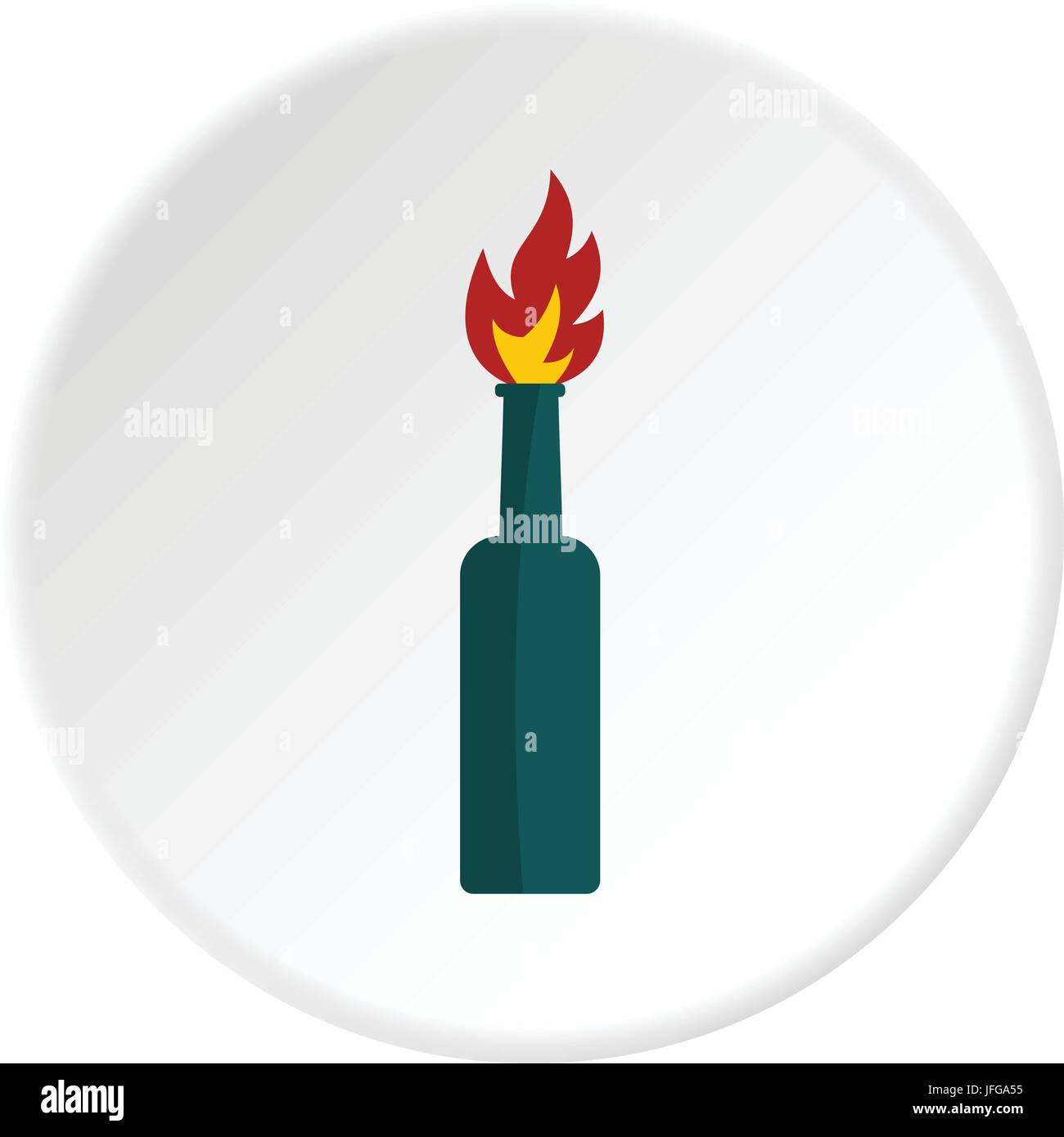 Fire bottle icon circle Stock Vector Image & Art - Alamy