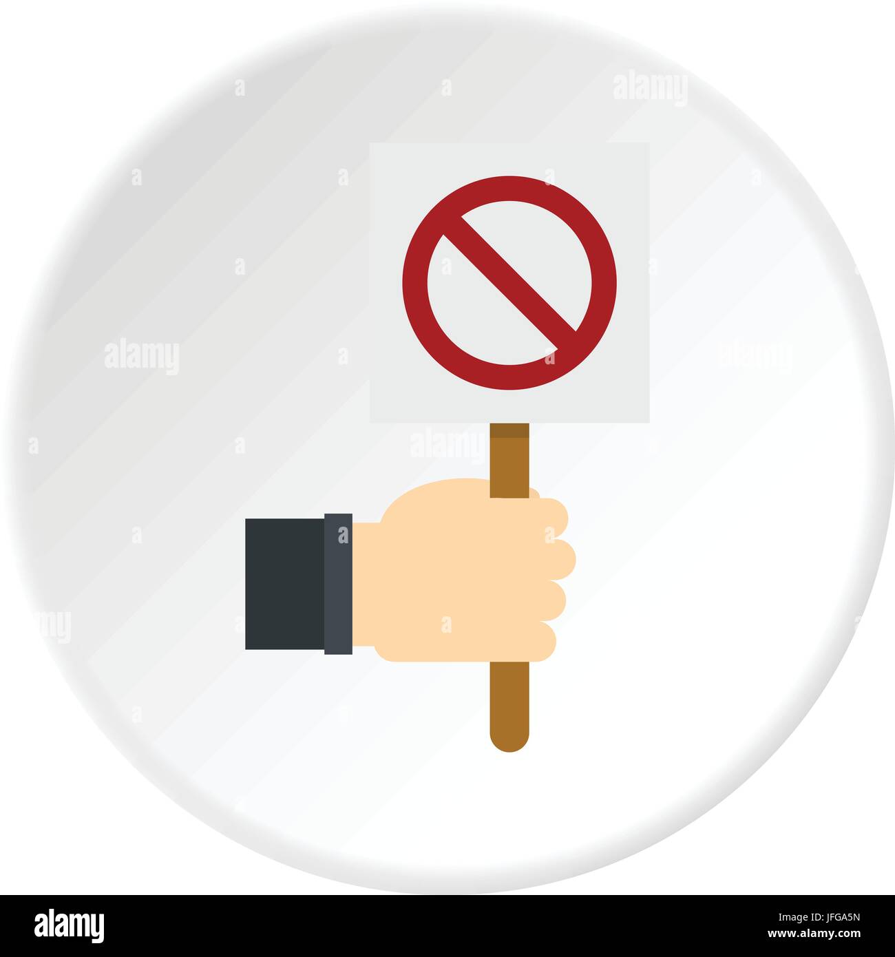 Hand holding stop sign icon circle Stock Vector Image & Art - Alamy