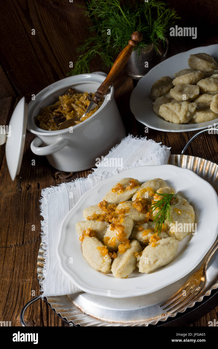 silesian gray potato dumplings Stock Photo - Alamy