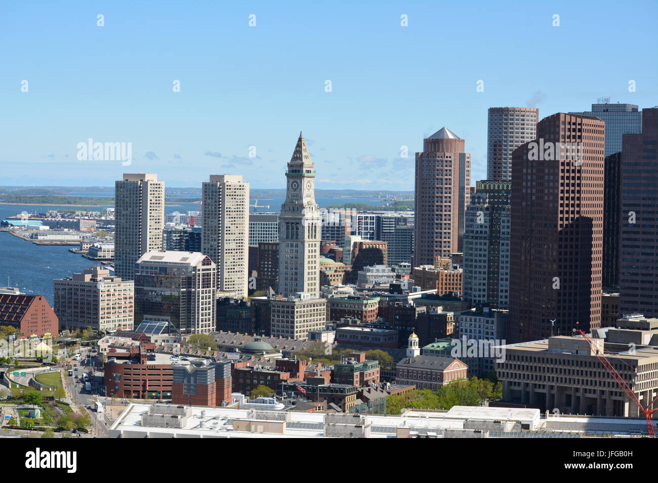 The iconic downtown Boston skyline featuring four centuries of ...