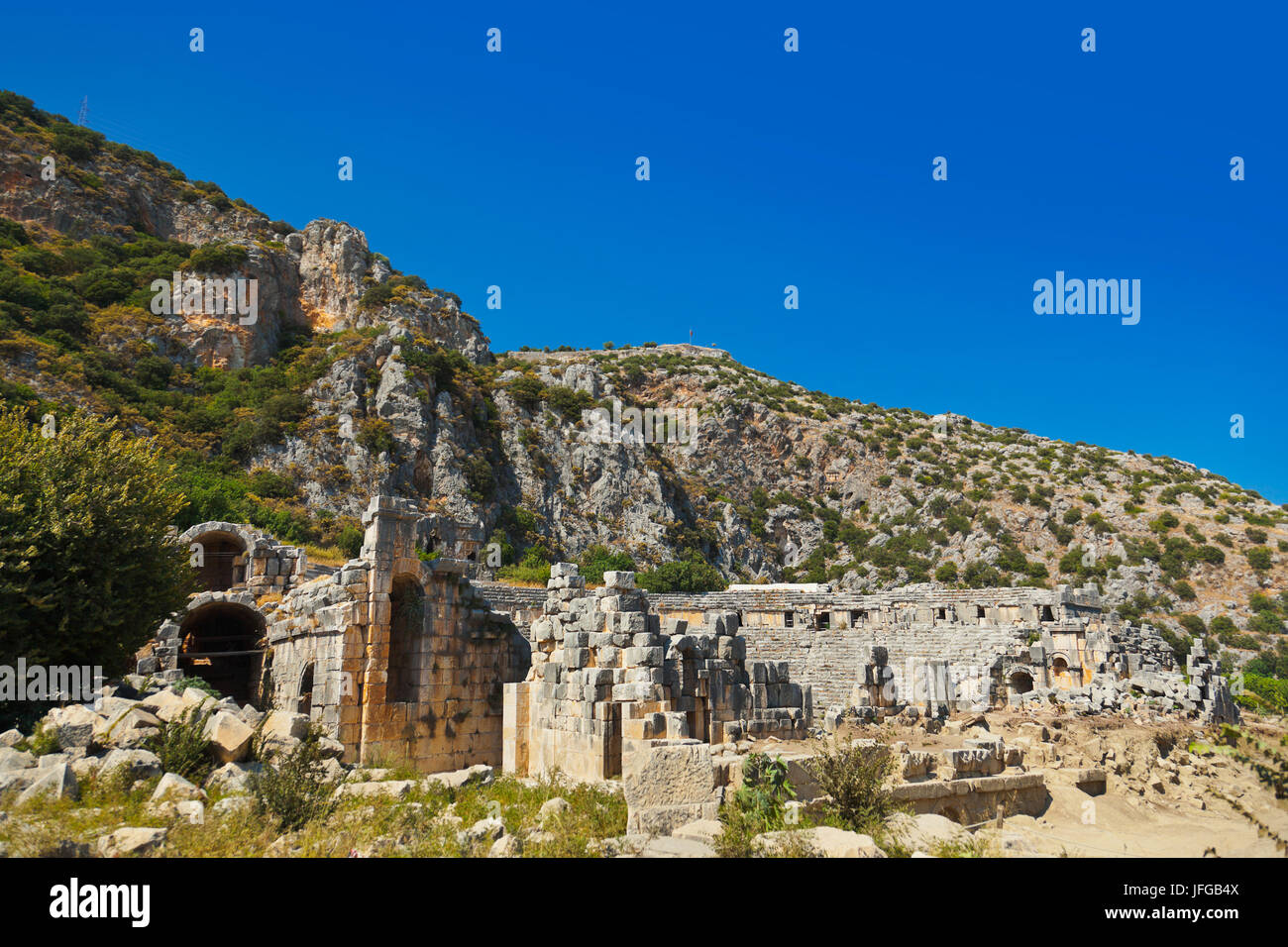 Ancient town in Myra, Turkey Stock Photo - Alamy