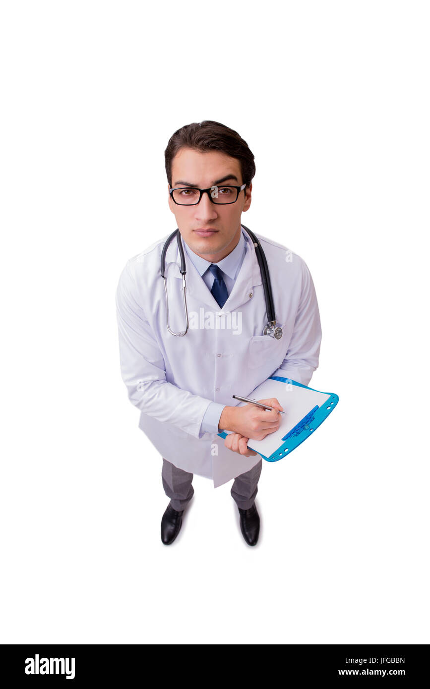 Male doctor isolated on the white background Stock Photo - Alamy
