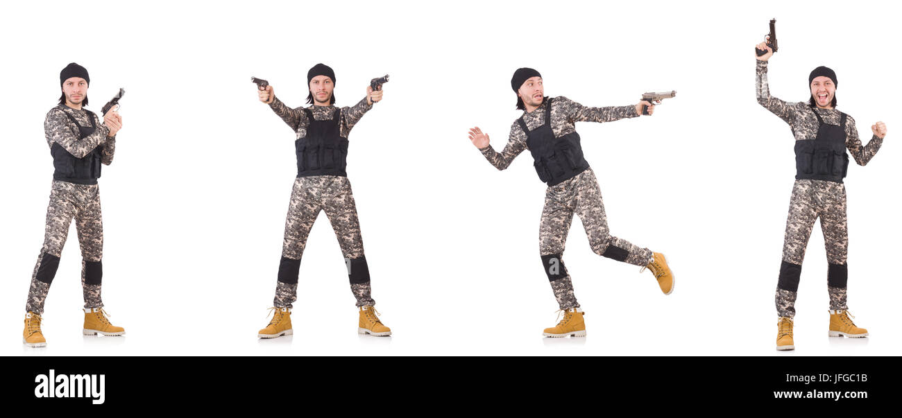 Standing soldier hand on Cut Out Stock Images & Pictures - Alamy