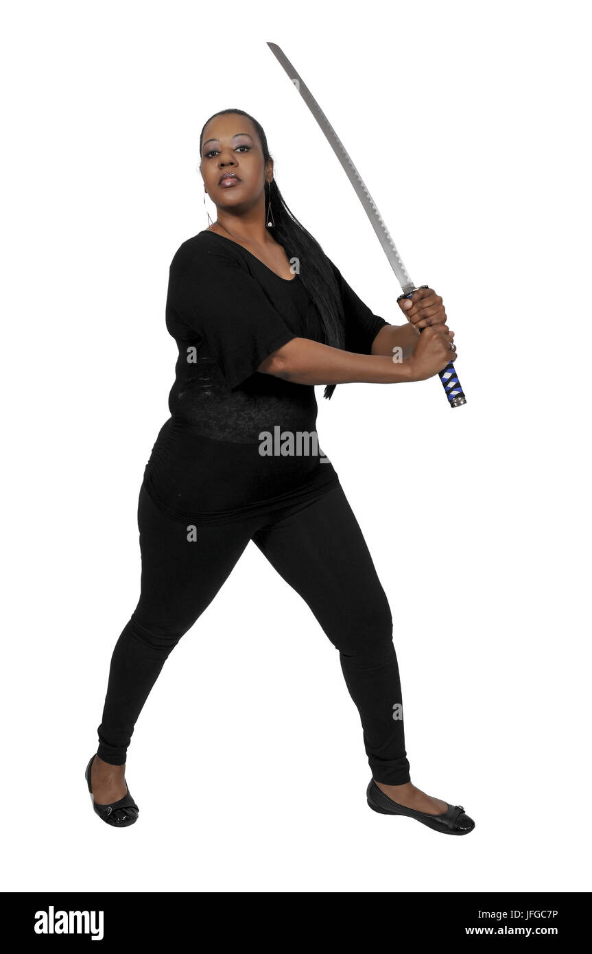 Woman Samurai Swordsman Stock Photo - Alamy