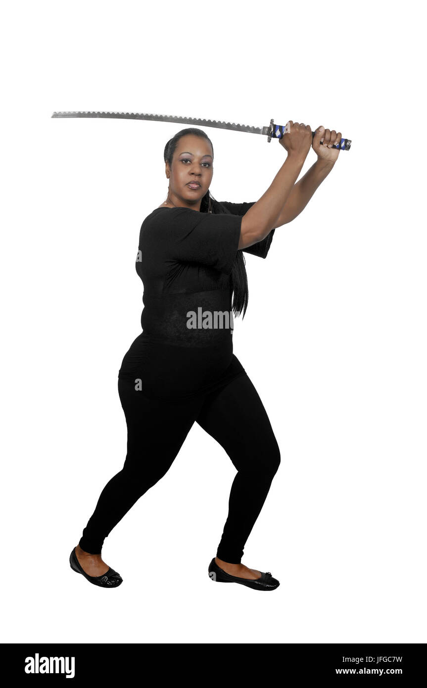 Woman Samurai Swordsman Stock Photo - Alamy