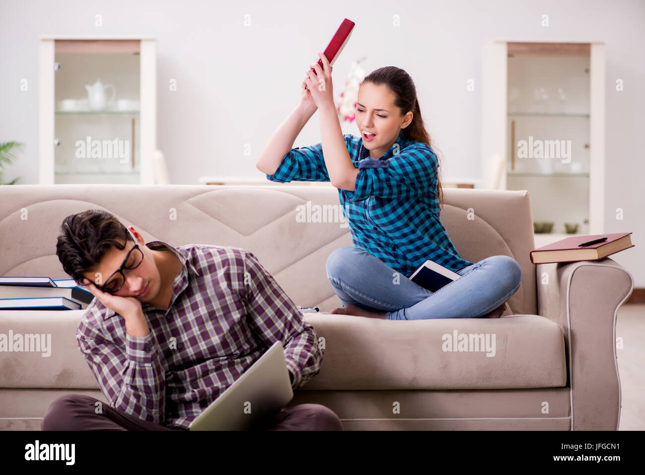 Students preparing for university exams Stock Photo - Alamy