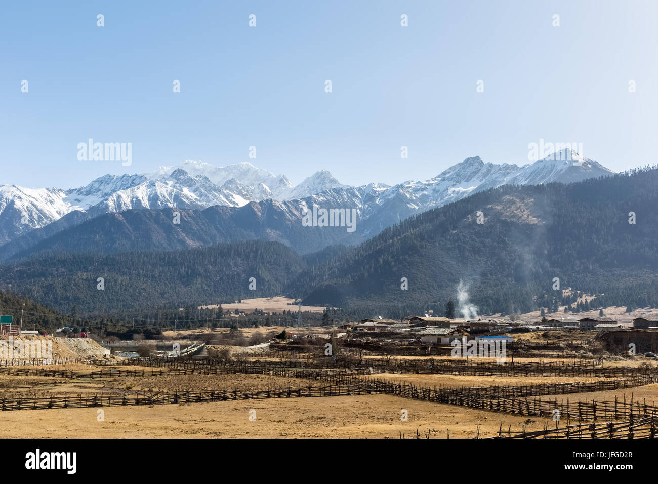 the mysterious snowy plateau Stock Photo - Alamy