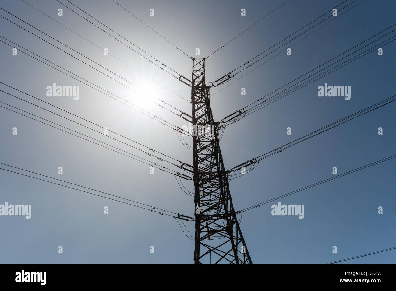 electricity distribution tower Stock Photo - Alamy