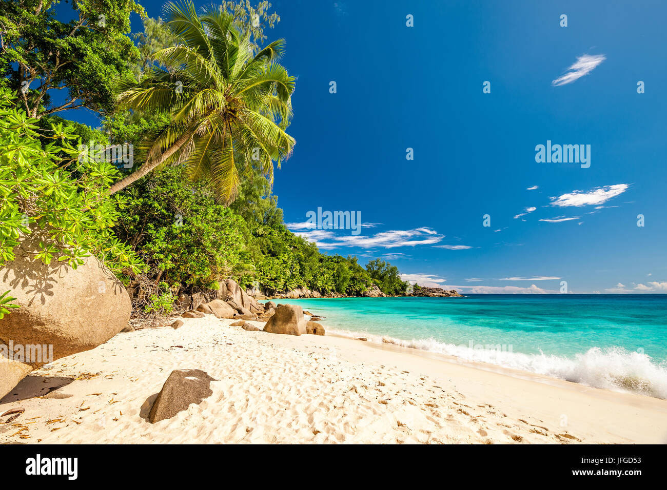 Beautiful Anse Intendance beach at Seychelles Stock Photo - Alamy