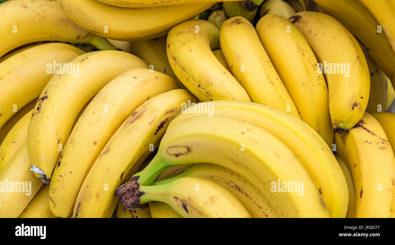 Banana yellow ripe Stock Photo - Alamy