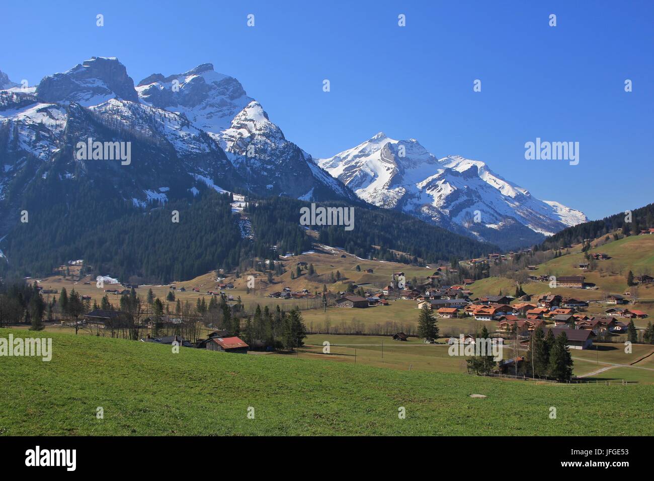 Gsteig bei Gstaad in Spring Stock Photo - Alamy