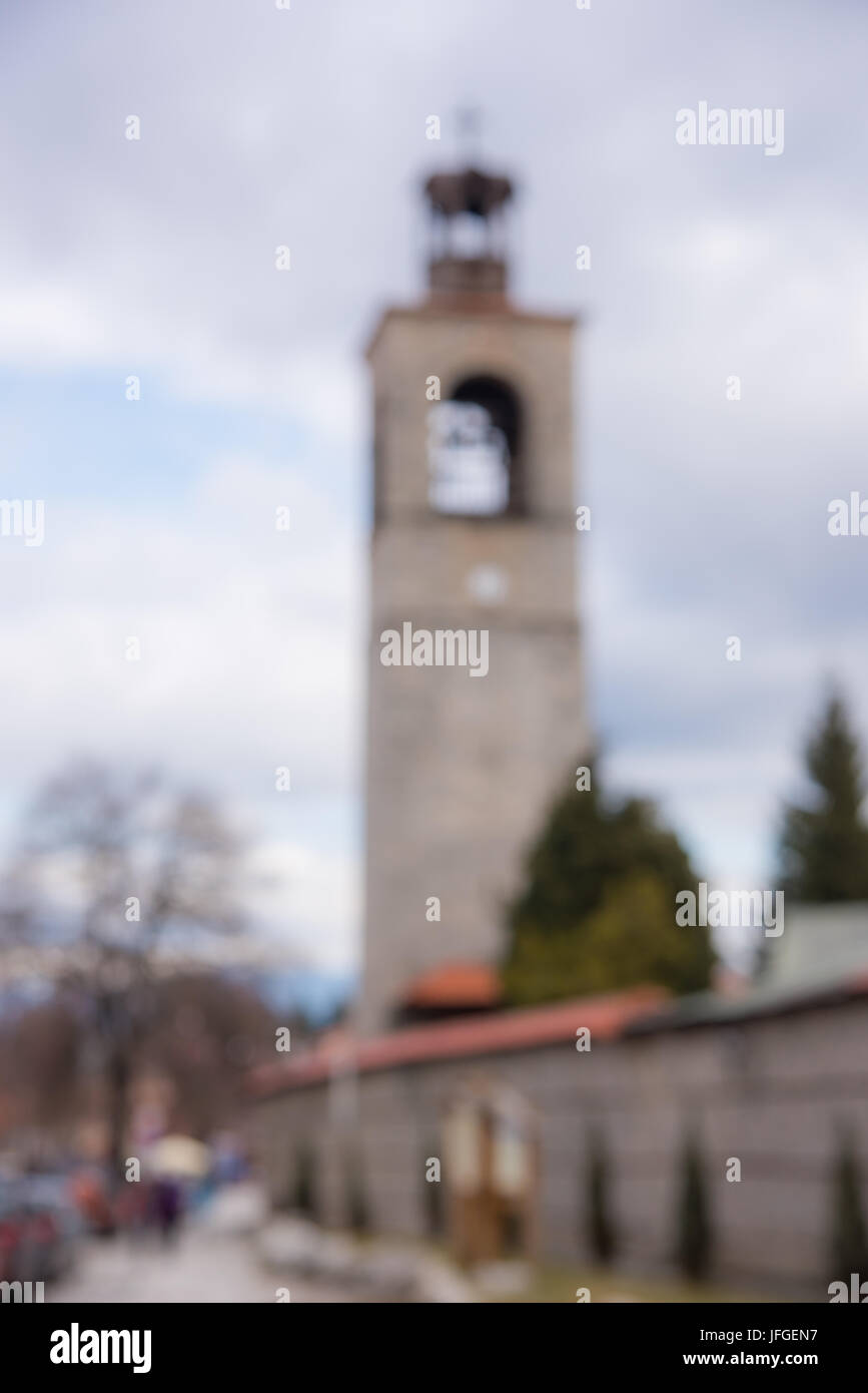 Tower church blurry Stock Photo - Alamy