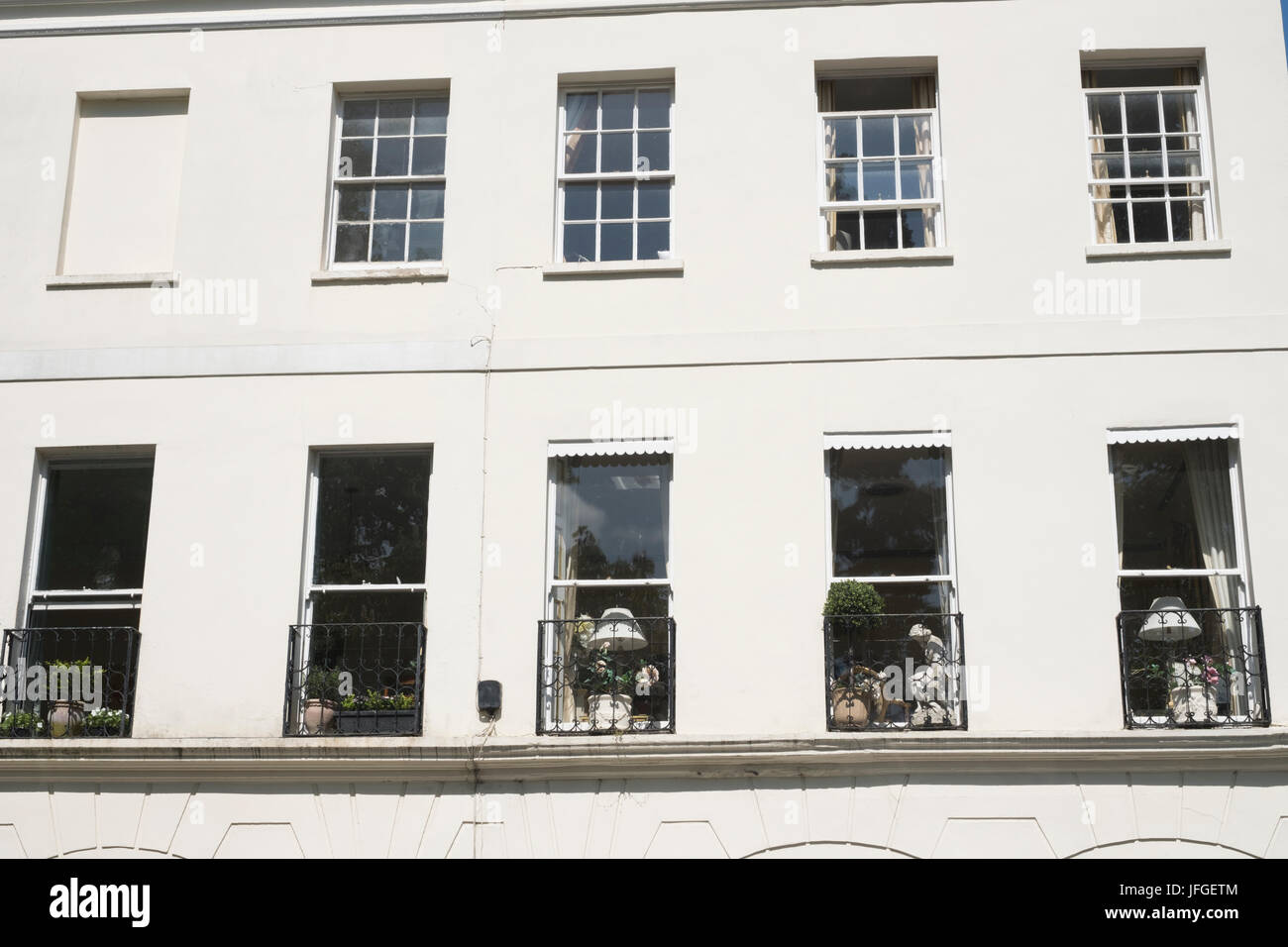 Georgian terraced houses in Montpelier Spa Road,Cheltenham Stock Photo ...