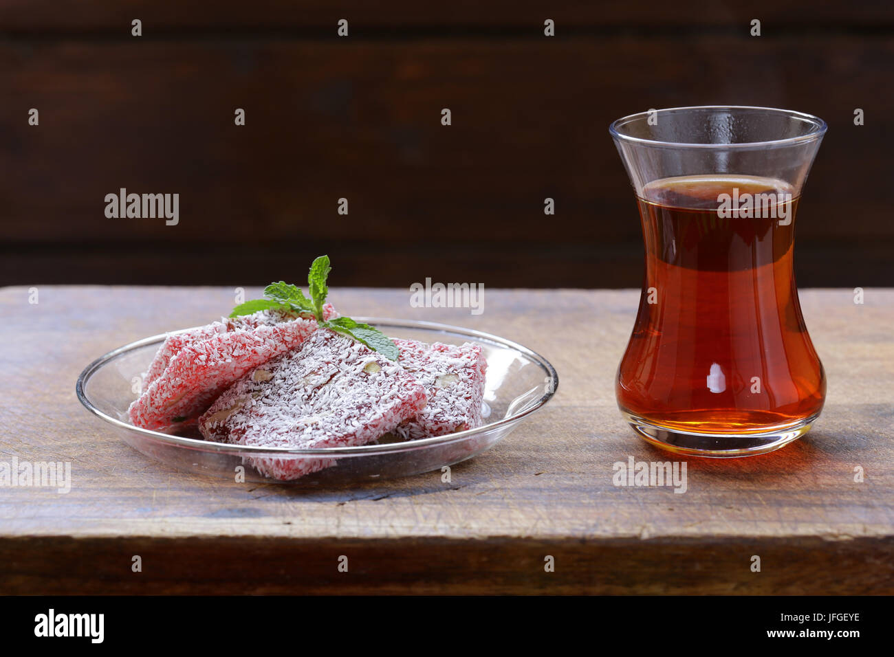 Turkish delight rahat loachum traditional oriental dessert Stock Photo ...