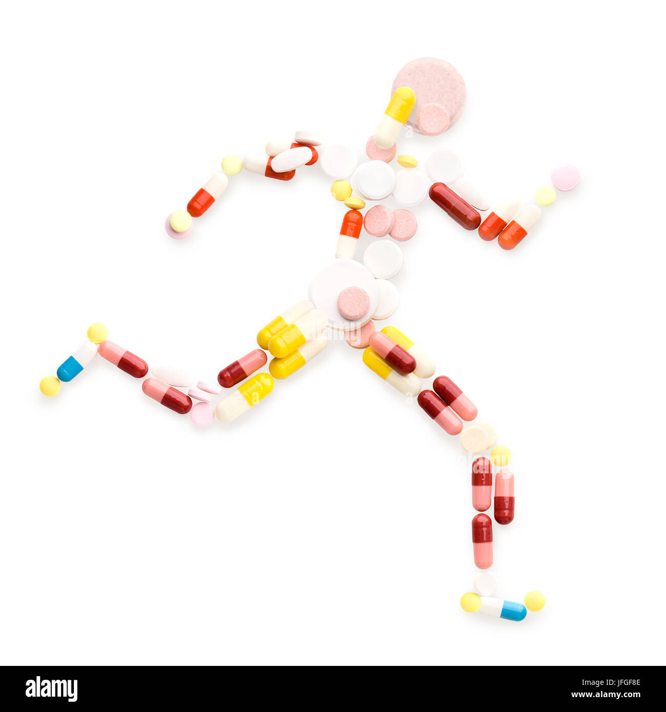 Running athlete track side view Cut Out Stock Images & Pictures - Alamy