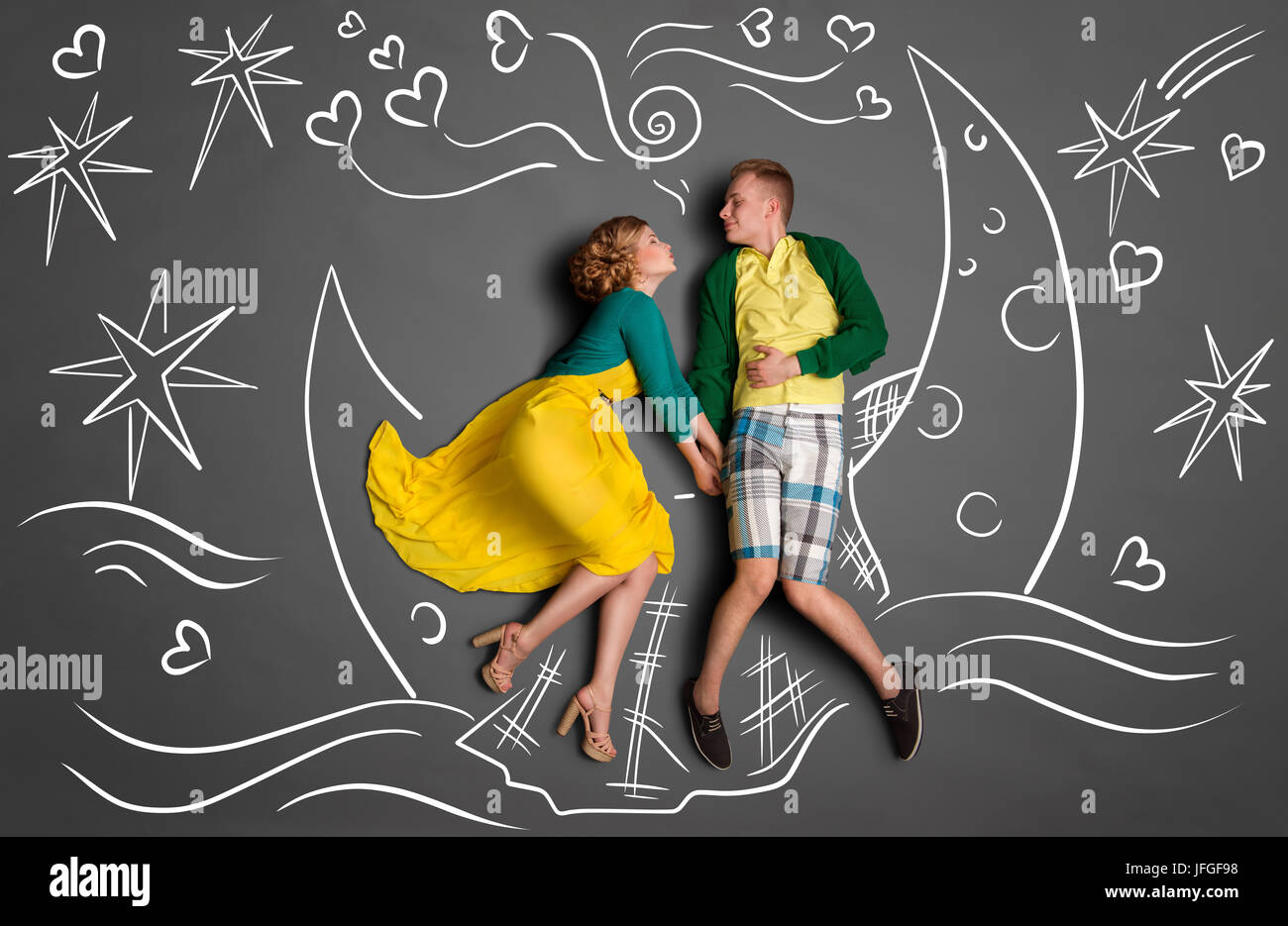 Moon boat illustration hi-res stock photography and images - Alamy