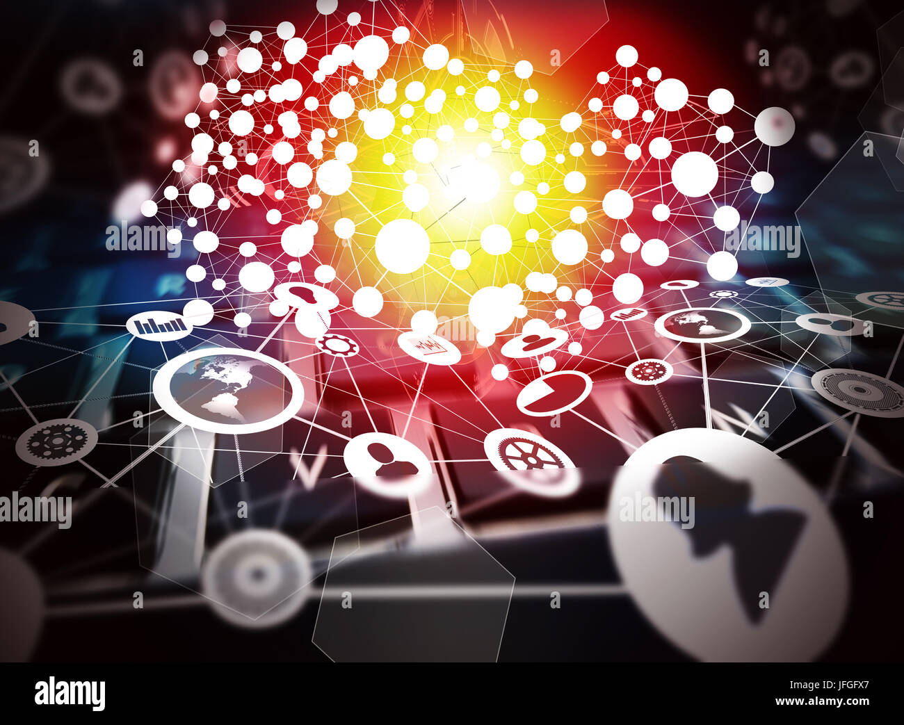 Modern technology for social media Stock Photo - Alamy