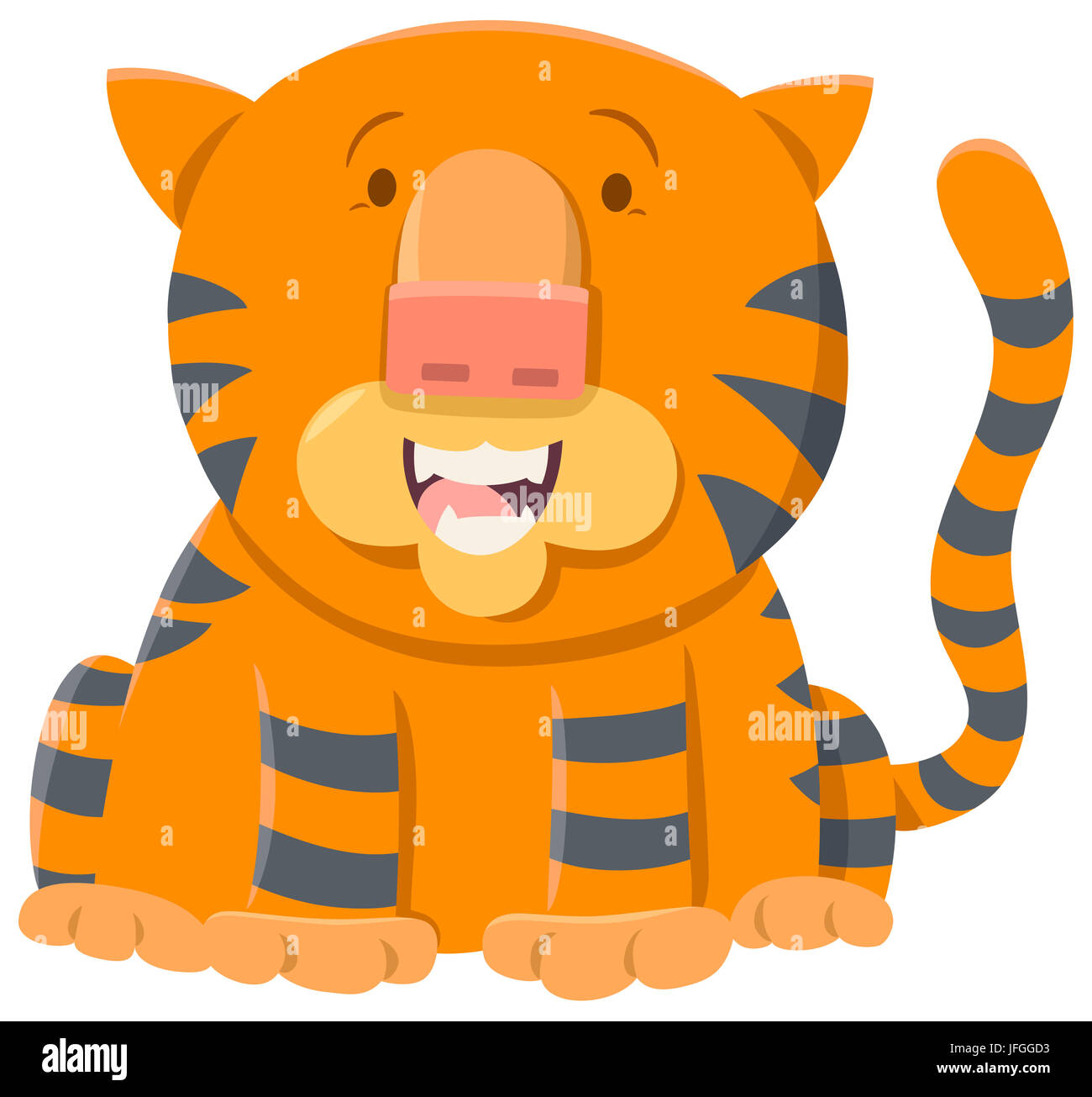 tiger cartoon animal character Stock Photo - Alamy