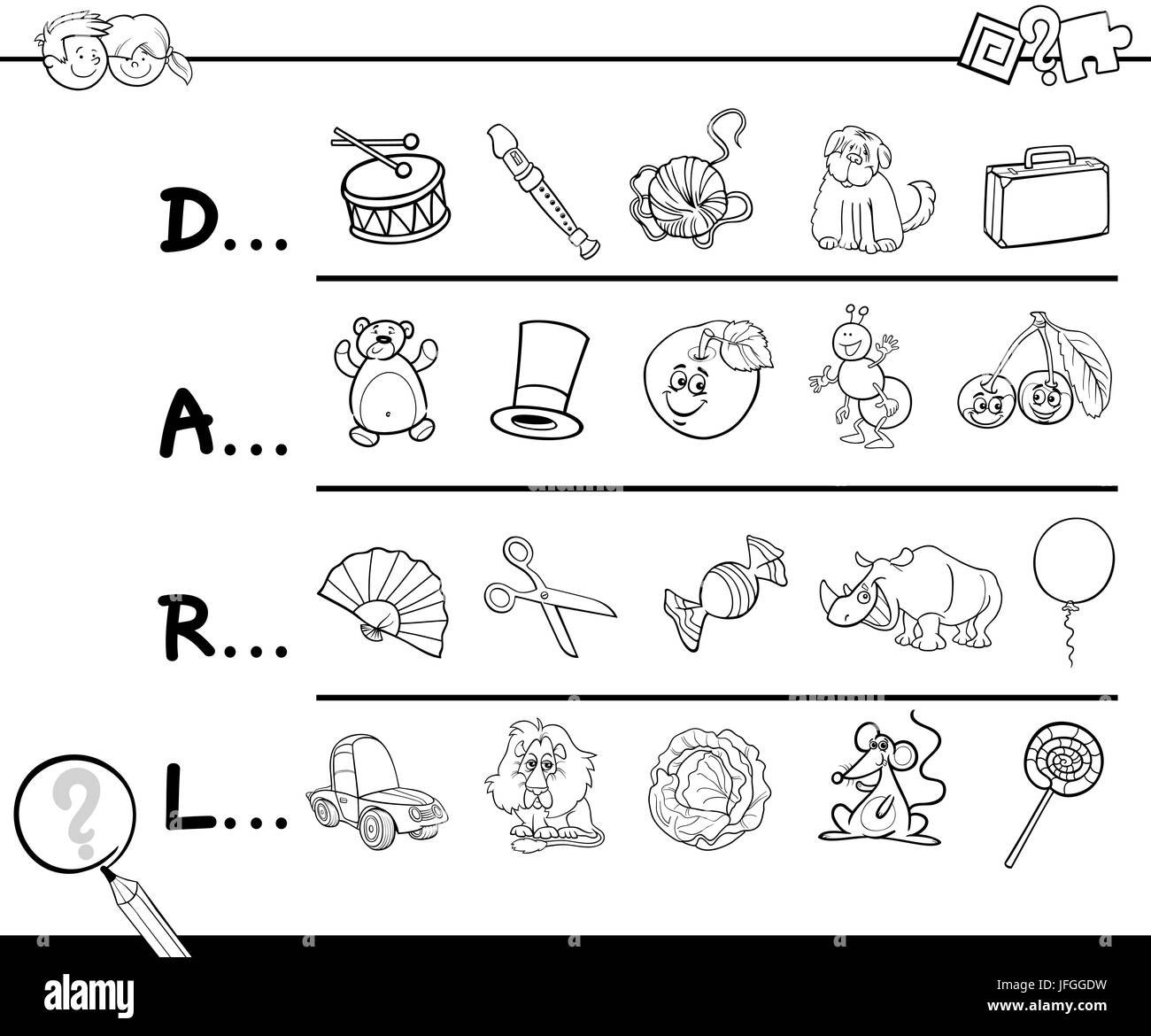 find picture for coloring Stock Photo - Alamy