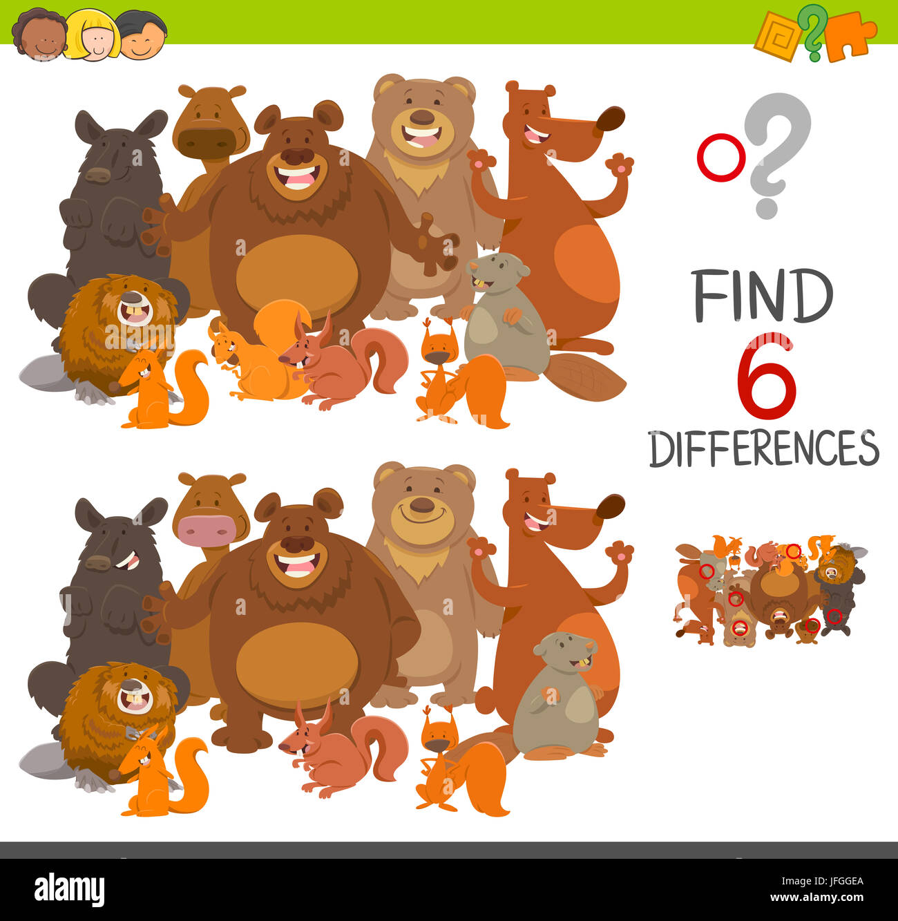 spot the differences activity Stock Photo - Alamy