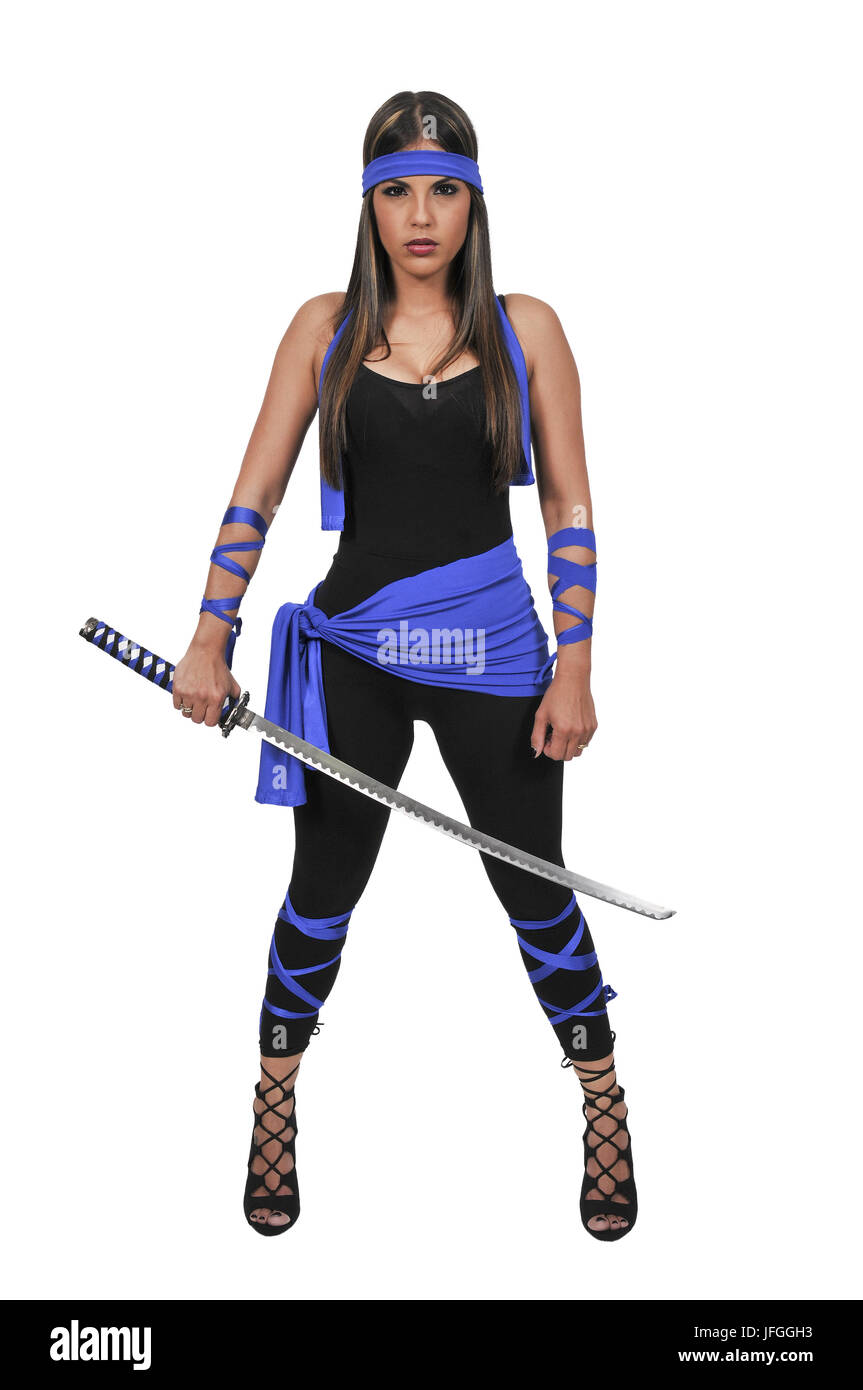 Woman Samurai Swordsman Stock Photo - Alamy