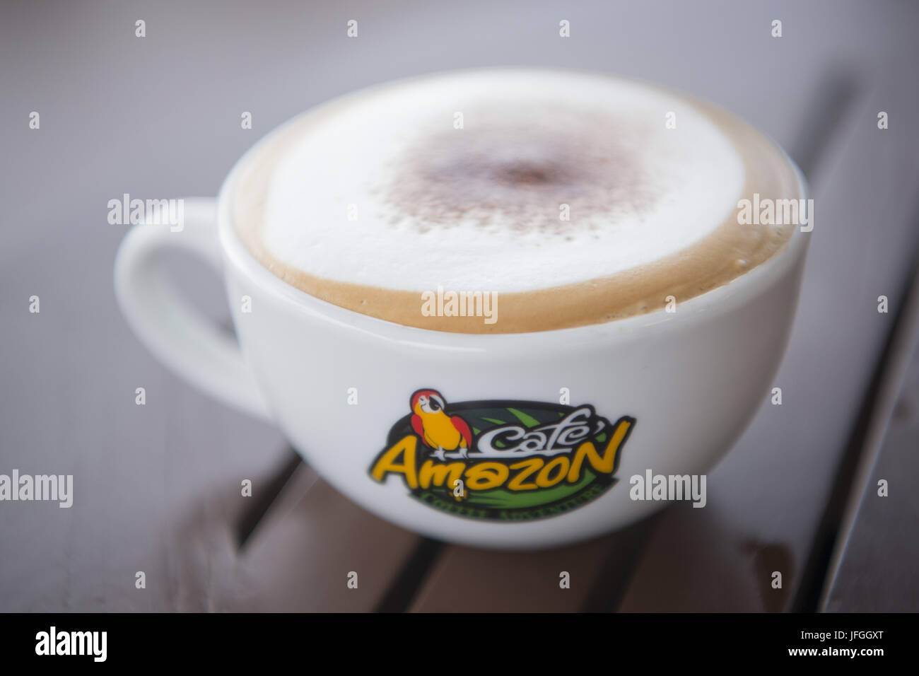 LAOS VIENTIANE CAFE CAPPUCCINO Stock Photo - Alamy