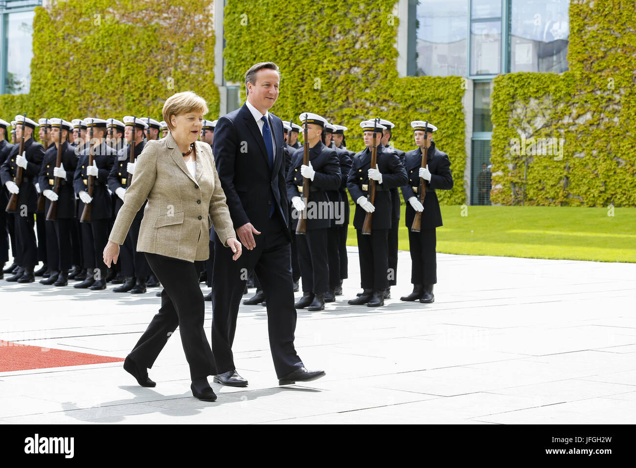Merkel welcomesUK PM Cameron in Berlin Stock Photo - Alamy