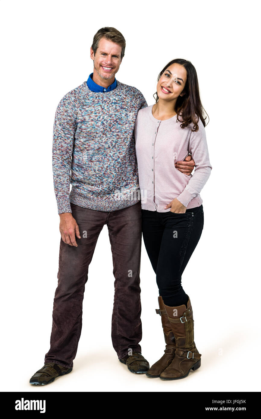 Happy woman posing against Cut Out Stock Images & Pictures - Alamy