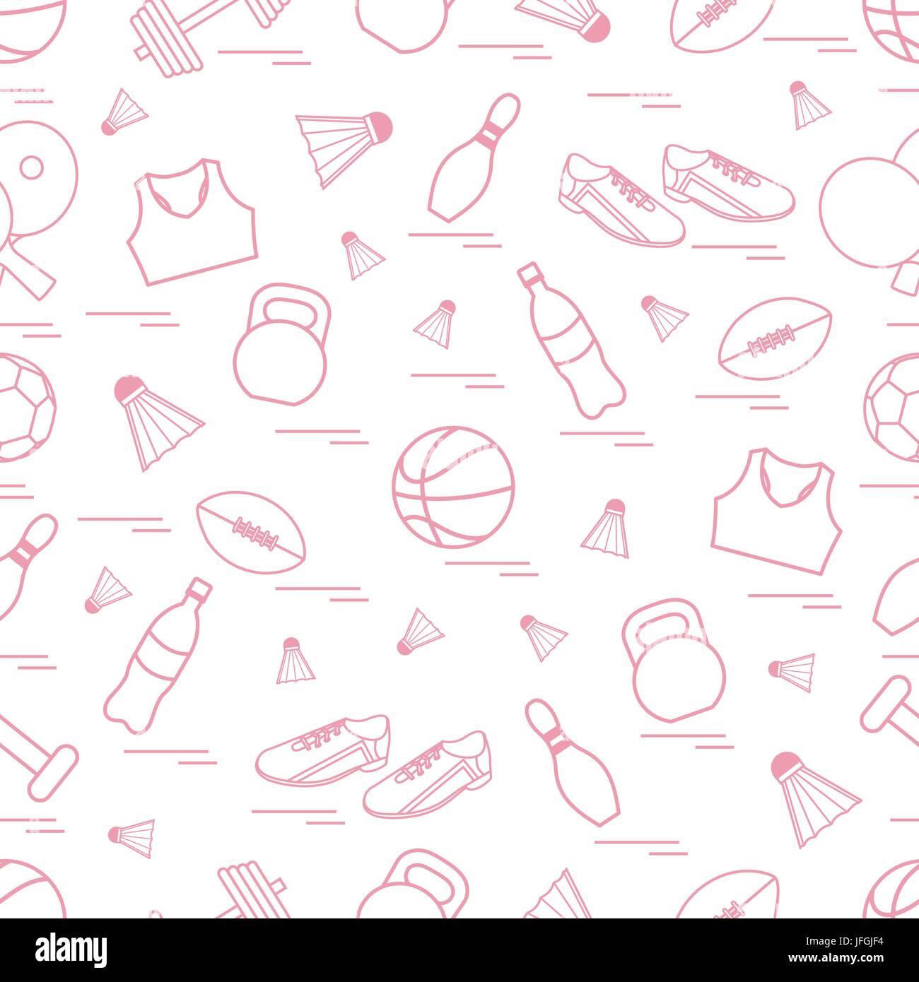 Seamless pattern on the sports theme. Vector illustration sports and ...
