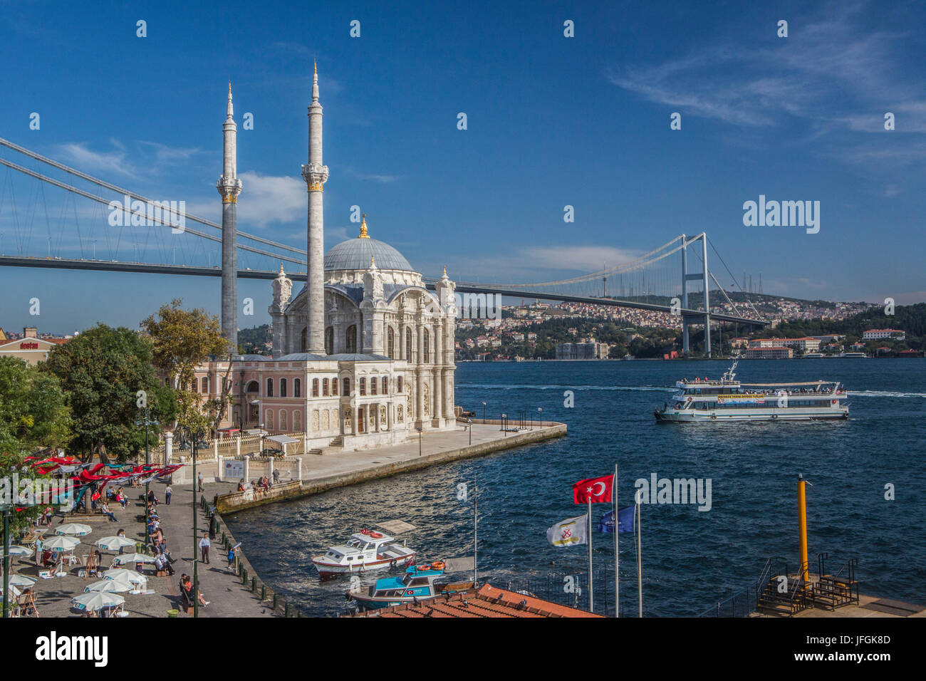 Turkey, Istanbul City, Ortakoy District, Grand Mecidiye Mosque Stock ...