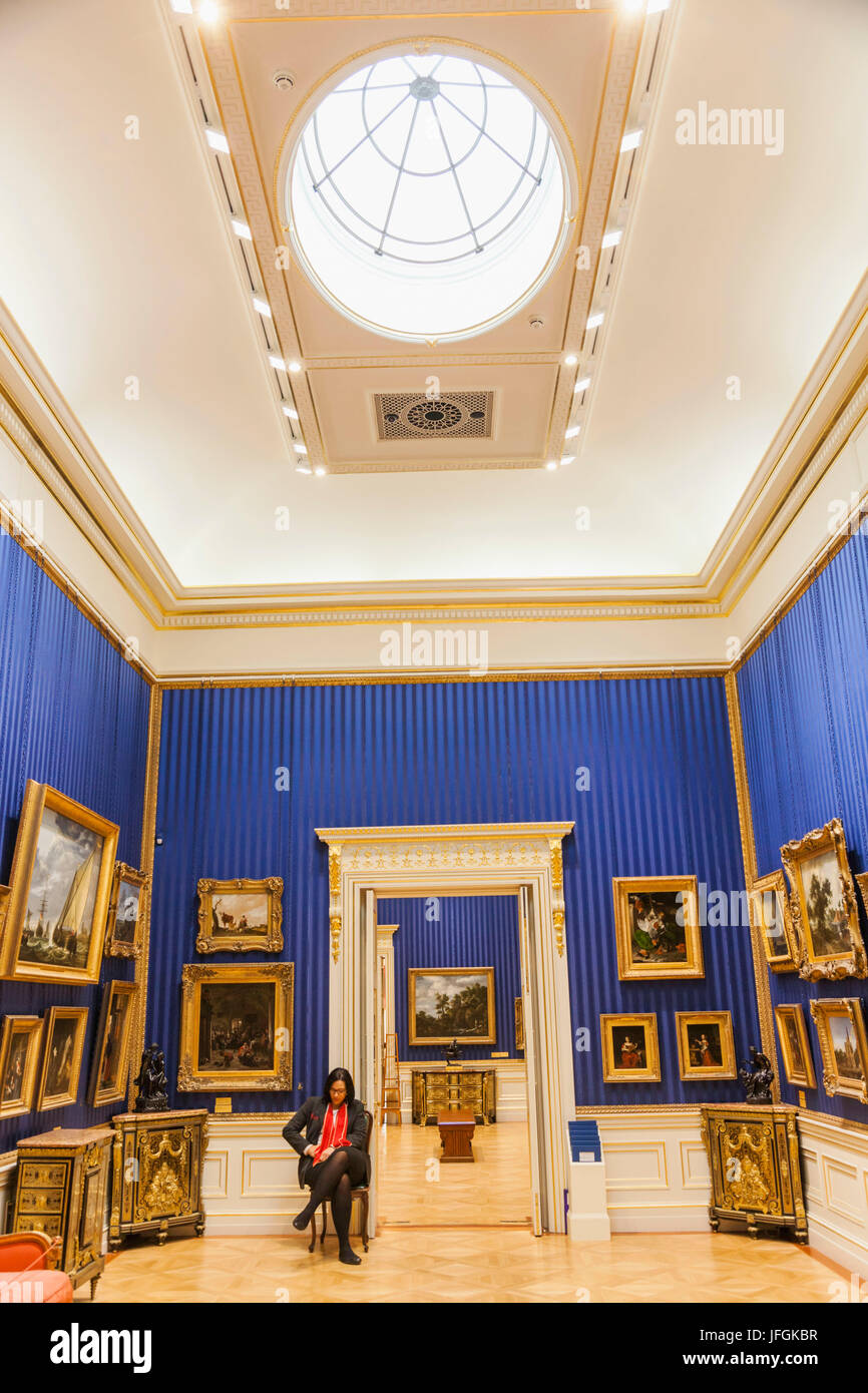 England, London, The Wallace Collection Museum, Interior View Stock ...