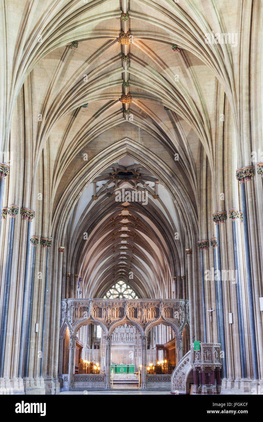 England, Somerset, Bristol, Bristol Cathedral, Interior Stock Photo - Alamy
