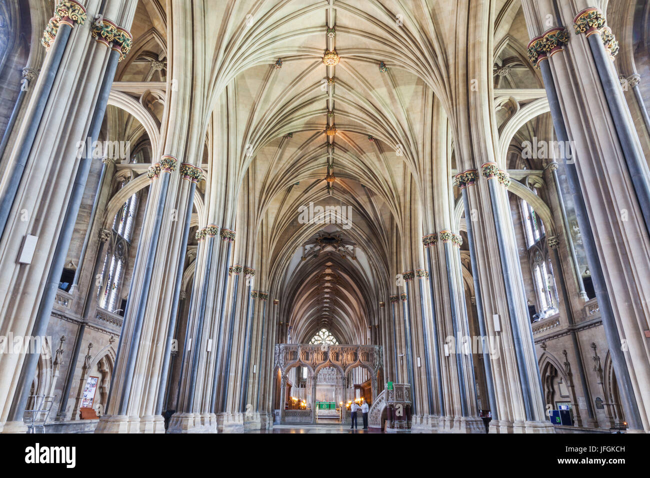 England, Somerset, Bristol, Bristol Cathedral, Interior Stock Photo - Alamy