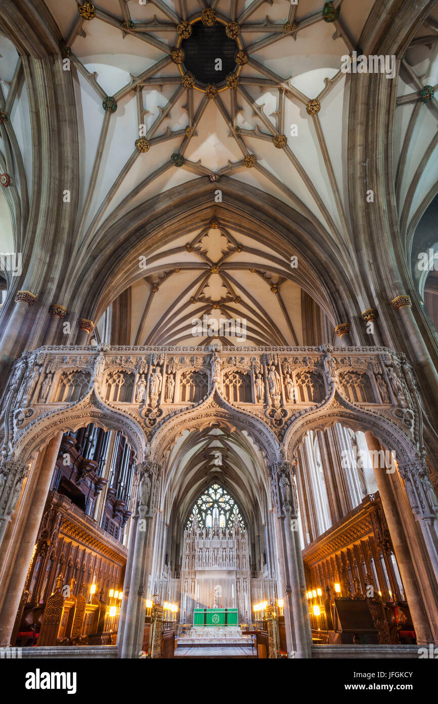 England, Somerset, Bristol, Bristol Cathedral, Interior Stock Photo - Alamy
