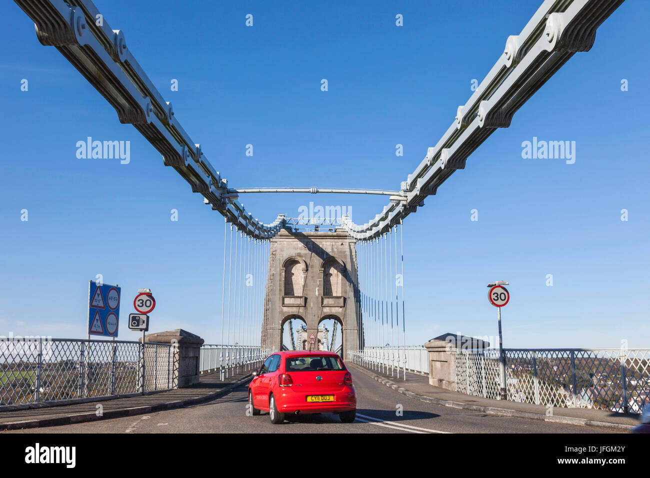 Wales, Bangor, Menai Straits Bridge Stock Photo - Alamy