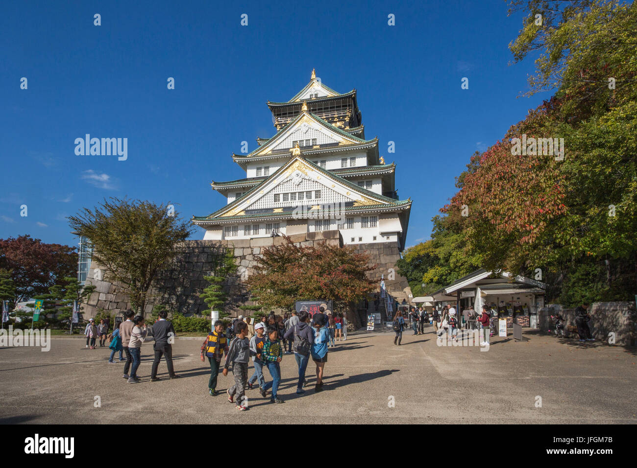 Japan, Kansai, Osaka City, Osaka Castle Stock Photo - Alamy