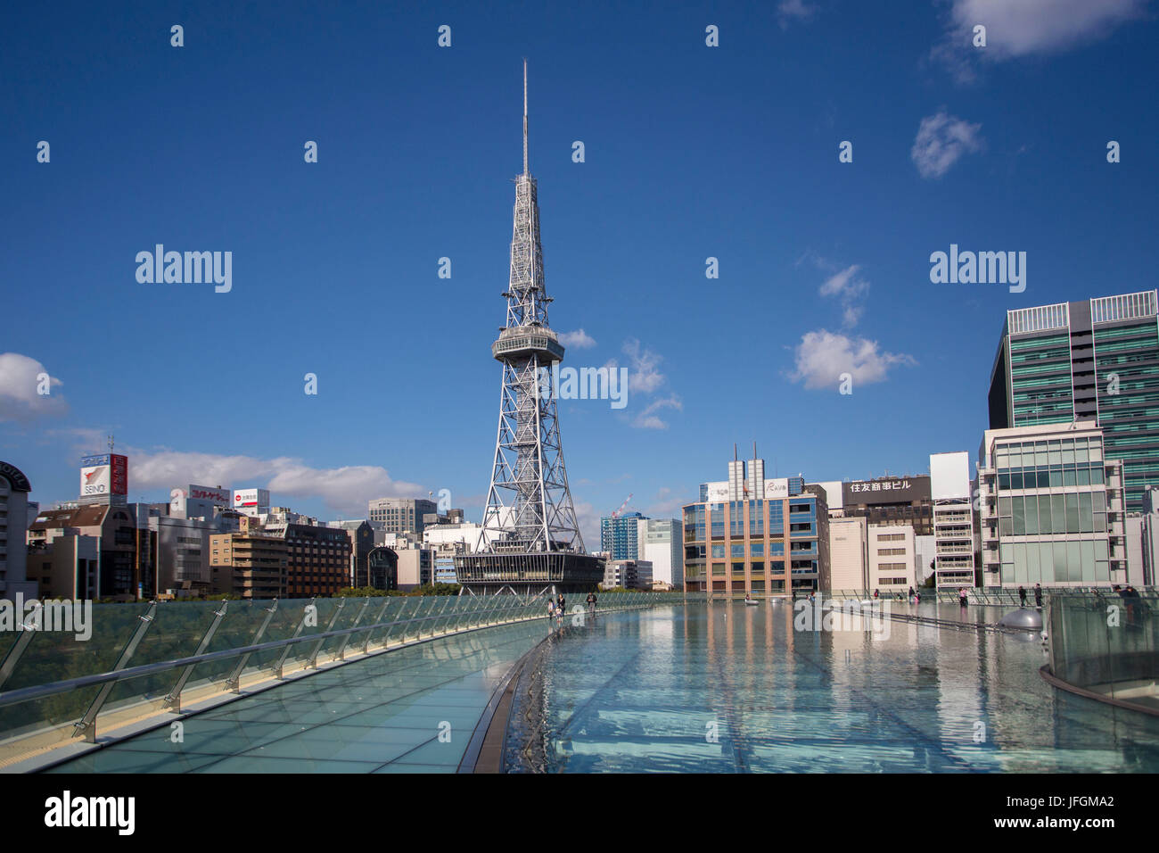 Japan, Nagoya City, Sakae District, Nagoya TV Tower and Oasis 21 Square ...