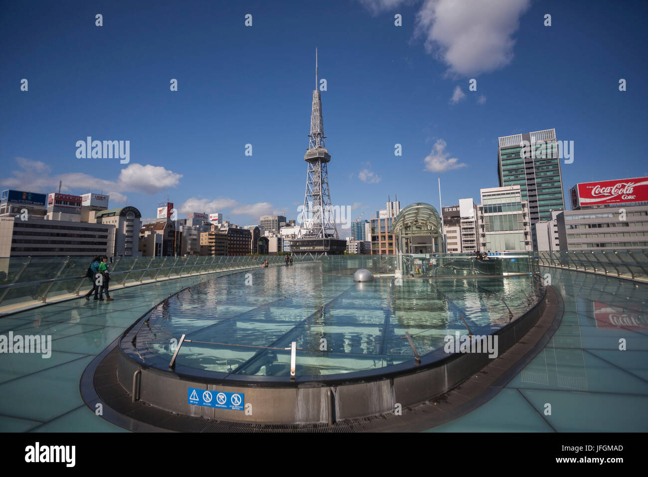 Japan, Nagoya City, Sakae District, Nagoya TV Tower and Oasis 21 Square ...