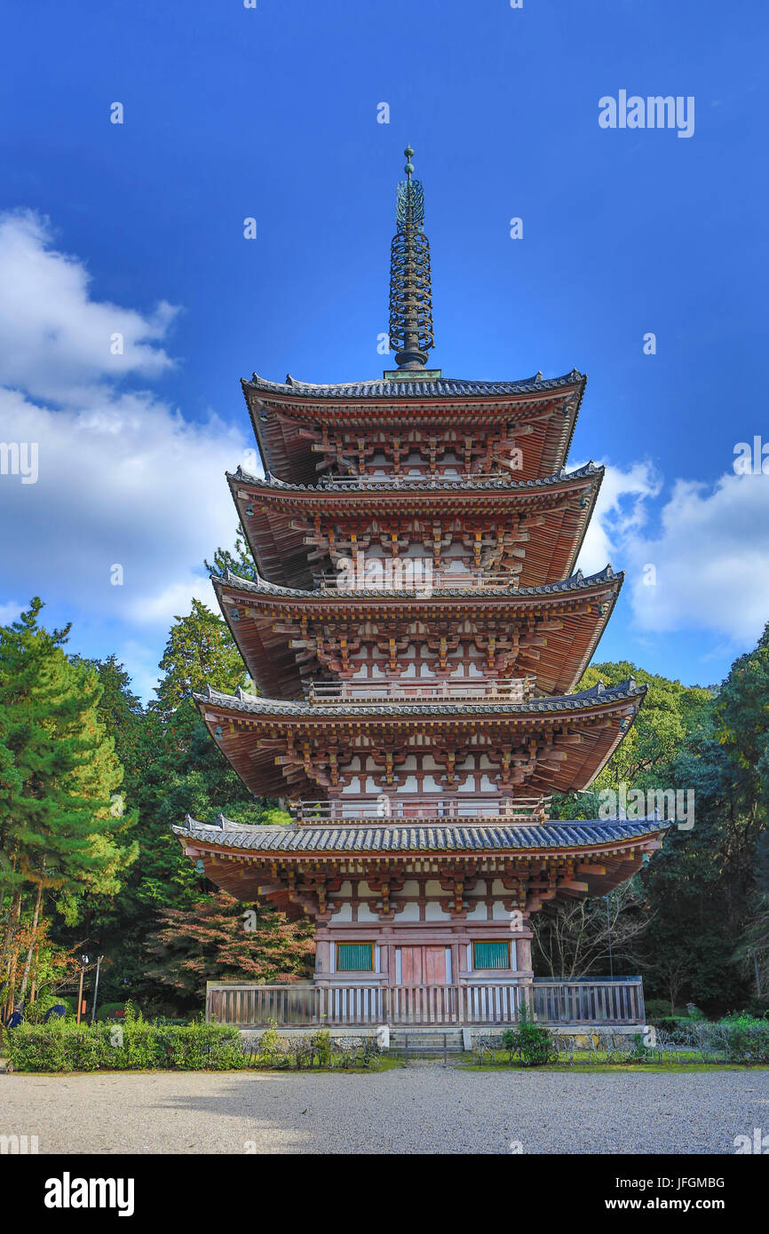 Japan, Kansai, Kyoto City, Daigo-ji Temple, Daigoji Pagoda Stock Photo ...