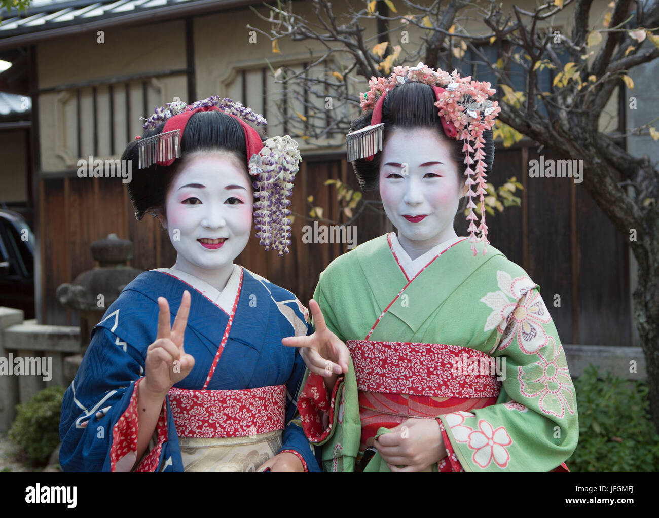 Japan, Kyoto City, Japanese geishas Stock Photo - Alamy