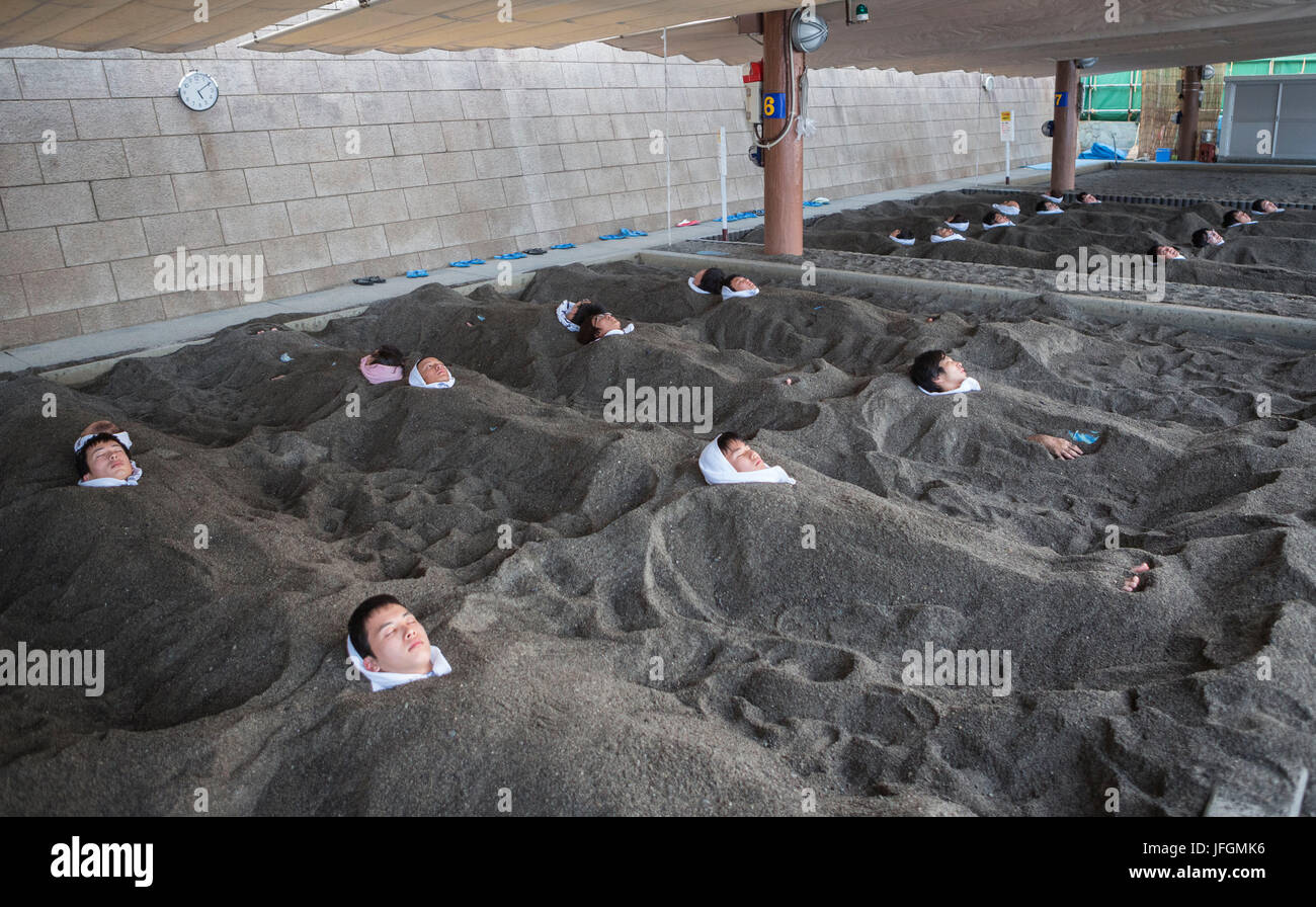Japan, Kyushu Island, Ibusuki City, Thermal Sand Bath Stock Photo - Alamy